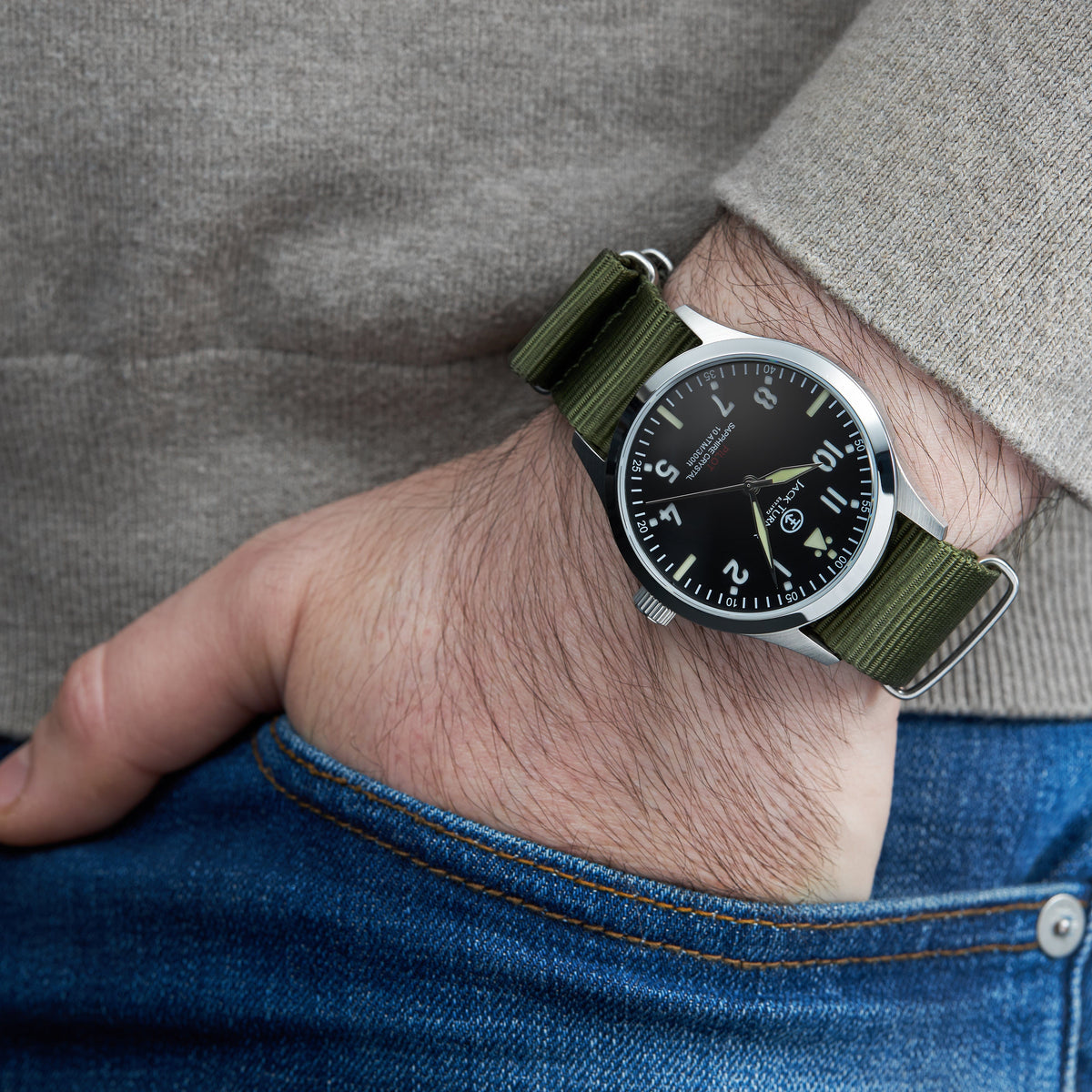 Rugged & Precise | Green Military-Inspired Watch – Jack Turner Watches